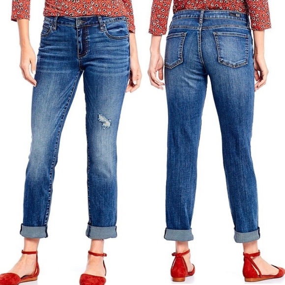 Kut from the Kloth | Jeans | Kftk Catherine Distressed Denim Boyfriend ...